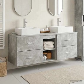 Sada koupelnových skříněk 3 ks Betonově šedá 3405838