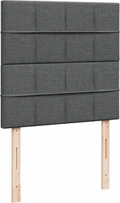 Box spring postel s matrací tmavě šedá 100 x 200 cm textil 3291968