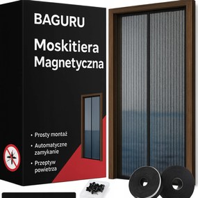 Moskytiéra Na Balkonové Dveře Velký Magnet Závěs Vzduchotěsná Záclona 100x240