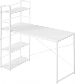 Psací stůl MAX 4.0 s regálem 120x44 cm, bílý