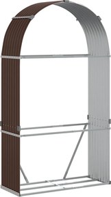 vidaXL Stojan na dřevo 120 x 45 x 210 cm pozinkovaná ocel [364572] Barva: Stříbrná