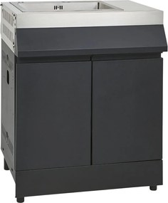 Kingstone Quad Kuchyňský modul se dřezem, 73,5 × 55,5 × 91,5 cm, ocel
