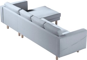 Potah na pohovku IKEA Norsborg 4-místná se šezlongem barva modrá látka pletený vzor