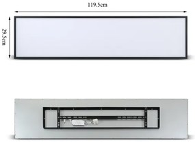 Brilagi - LED Stropní svítidlo SLIMFRAME LED/58W/230V 120x30 cm černá