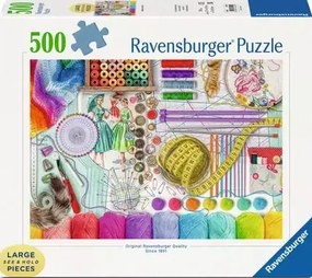 RAVENSBURGER Puzzle Šicí koutek XXL / 500 dílků / 70 × 50 cm