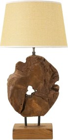Stolní lampa Kepala 35 cm z masivu hnědá