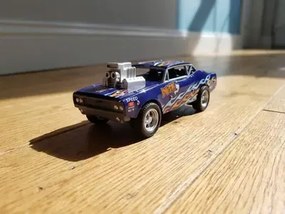 Roadblasters Muscle Car modré / Auto na setrvačník / kov / 21 cm