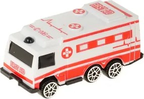 Záchranářská vozidla sada 5 ks (4 auta + vrtulník) / Sada hraček / Pla