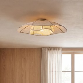 Stropní svítidlo Japandi béžová látka 70 cm - Haru