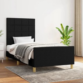 Rám postele bez matrací černá 90x190 cm textil 3125019