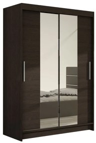 Skříň s posuvnými dveřmi a zrcadlem Ada II, Barva: choco / zrcadlo, Osvětlení: bez osvětlení
