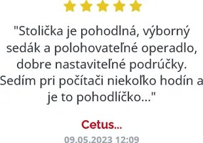 MERCURY Ergonomická kancelářská židle WORKEASE - modrá látka