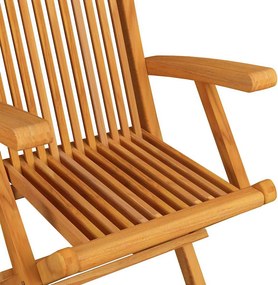 Skládací židle s antracitovými polštáři, 8 ks, masivní teakové dřevo 3072889