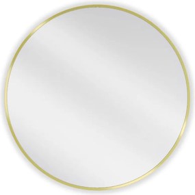 Mexen Loft kulaté koupelnové zrcadlo 70 cm, zlatý rám - 9850-070-070-000-50