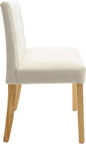 Lavice 140 cm krémová samet 288577