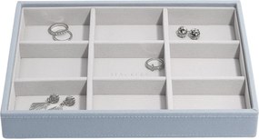Krabička na šperky Stackers s 9 přihrádkami classic šedomodrá
