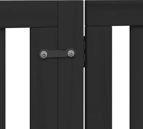 Zábrana pro psy s dvířky skládací 12 panelů černá 960 cm topol 3155684