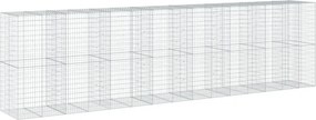 Gabionový koš s víkem 750 x 100 x 200 cm pozinkované železo 3295238
