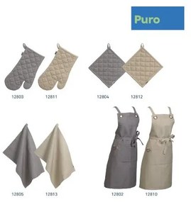 KELA Chňapka rukavice do trouby Puro 55%bavlna/45%len šedá 31,0x18,0cm KL-12803