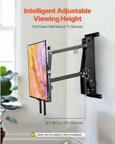 Motorizovaný nástěnný držák TV, Držák TV pro TV od 32 do 1651 mm VEVOR