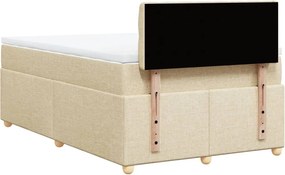 Box spring postel s matrací krémová 120x200 cm textil 3286659