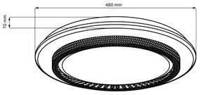 LED Stmívatelné koupelnové stropní svítidlo ADELA LED/72W/230V IP44 + DO