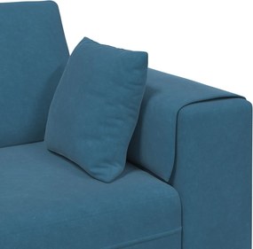 Pohovka 3 ks Modrá samet 3335171