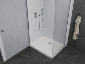 Mexen Pretoria sprchový kout 80 x 70 cm, průhledný, chrom + plochá sprchová vanička-852-080-070-01-00-4010