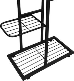 Stojan na květiny Ruhhy - 106 cm - 6 polic - černý