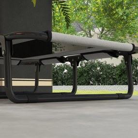 PawHut Vyvýšená Skládací Postel pro Psy - Outdoor Běžecká Postel s Prodyšným Síťovým Designem pro Malé a Střední Psy, Světle Šedá Oxford 75 x 51 x 18…