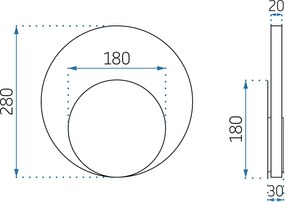 Toolight, nástěnné svítidlo 1xG4 APP992-W, zlatá-černá, OSW-05554