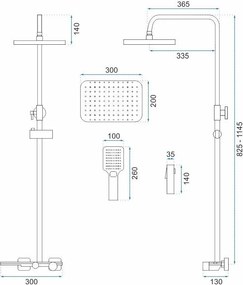Rea Helix, nástěnný sprchový set s termostatickou baterií a bidetovou sprškou, chromová, REA-P6620