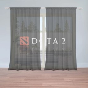 Sablio Záclony DOTA 2 Černá: 2ks 150x250cm