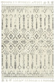 Kusový koberec Karof 2619A 34 Třásně krémový šedý Rozměr: 140x190 cm