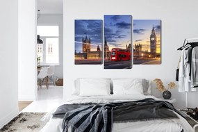 Vícedílný obraz Panorama Westminster A Big Ben, Londýn Nedostatek Nedostatek Přírodní plátno 60x40