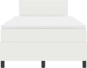 Postel s boxspringem s čelo Krémová a bílá 120 x 200 cm 3337509