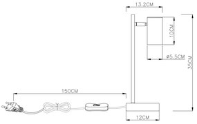 GLOBO ROBBY 57910TB Stolní lampa