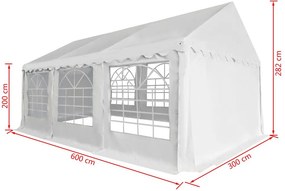 Párty stan 3x6m bílý PROFI