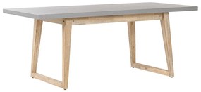 Zahradní stůl z betonu a akátového dřeva 180 x 90 cm ORIA Beliani