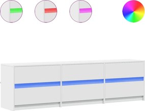 TV skříňka s LED bílá 180 x 34 x 50 cm kompozitní dřevo 3307926