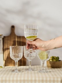 Sinsay - Rýhované skleničky 4 ks - clear
