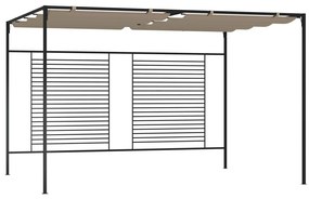 Altán se zatahovací střechou 3 x 4 x 2,3 m taupe 180 g/m² 313624