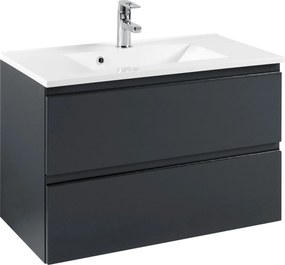 XXXLutz SKŘÍŇKA S UMYVADLEM, barvy grafitu, barvy grafitu, 80/56/47 cm Held - Online Only koupelnové skříňky - 000307002413