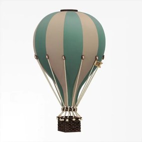 Super balloon Dekorační horkovzdušný balón- mátová/krémová - L-50cm x 30cm