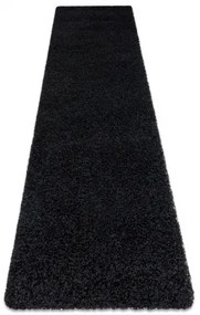 Dywany Luszczow Kusový koberec, běhoun SOFFI shaggy 5 cm černý Rozměr koberce: 60 x 300 cm