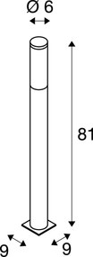 LA 229172 Venkovní svítidlo BIG NAILS 80  230V E27 15W IP44 - BIG WHITE (SLV)