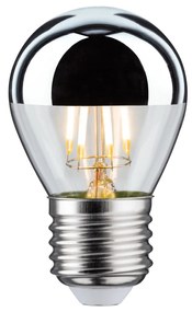Paulmann 28668 LED žárovka se stříbrným vrchlíkem, 4,8W LED 2700K E27, výška 7,2cm