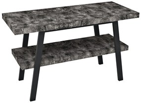 Sapho TWIGA umyvadlový stolek 120x72x50 cm, černá mat/štípaný kámen - VC453-120-9