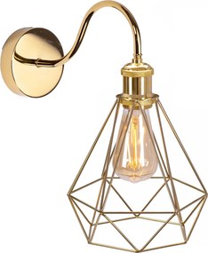 Toolight Toolight, nástěnná lampa Loft 1xE27 392229, zlatá, OSW-09681