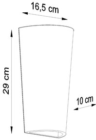 Nástěnné svítidlo Lana, 1x bílé keramické stínidlo